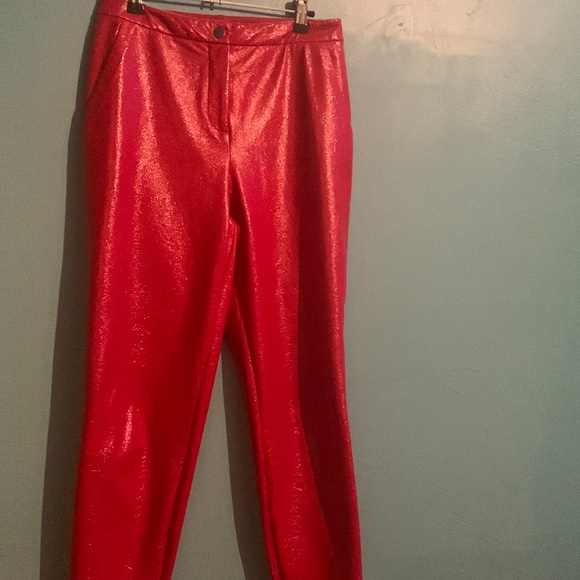 BCBGMaxAzria | Pants & Jumpsuits | Red Patent Leather Pants | Poshmark